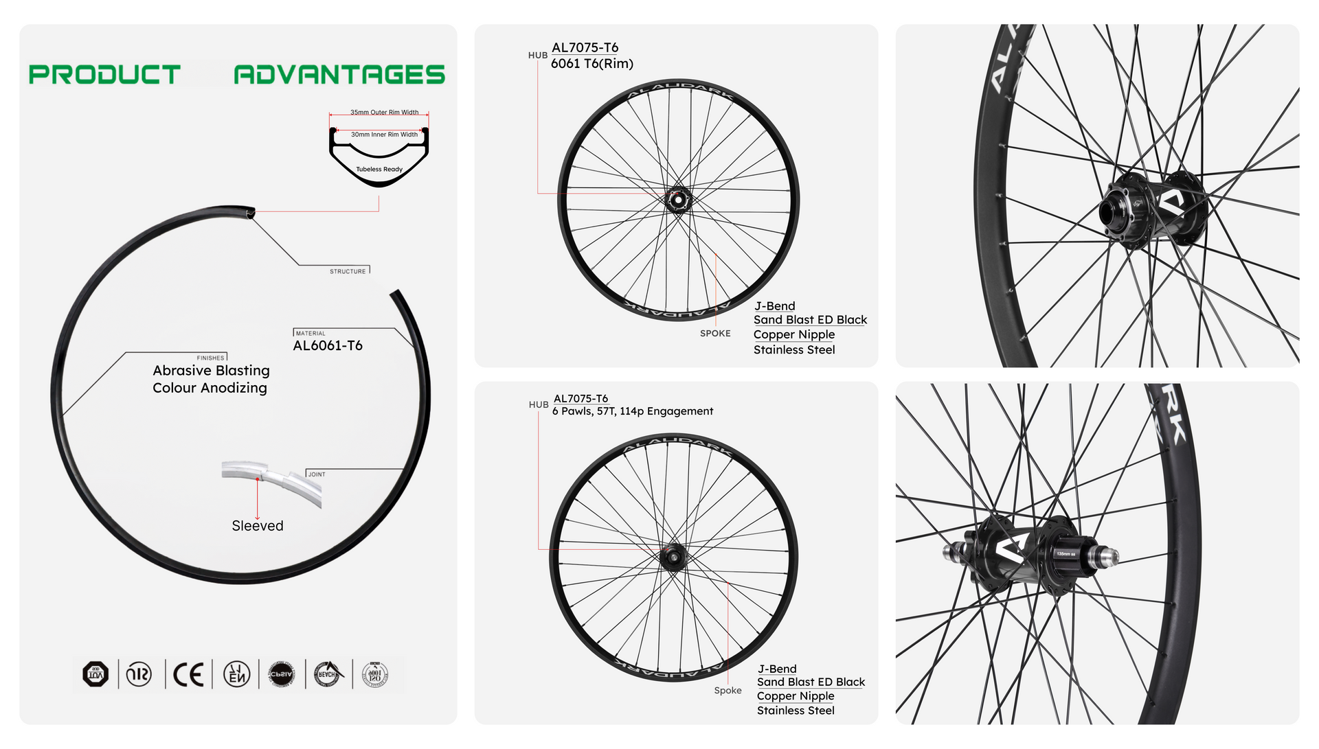 BEAK E1.2 SS WHEELSET 26" FOR DIRT JUMP BIKE - FRONT 100mm 110mm – ALAUDARK